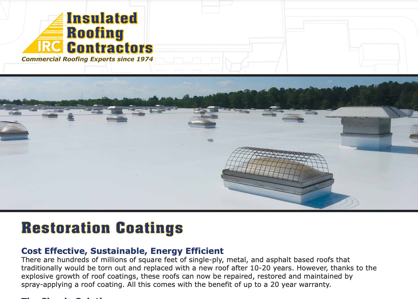 Restoration Coatings | IRC | Insulated Roofing Contractors