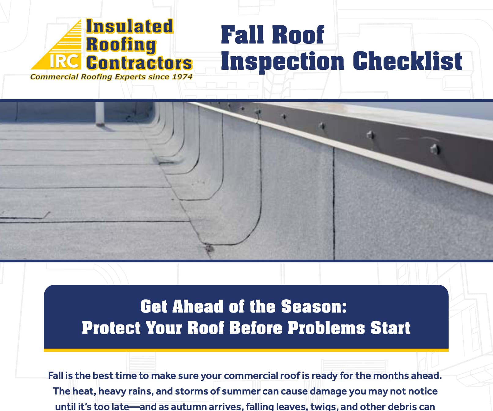 Fall Checklist | IRC | Insulated Roofing Contractors